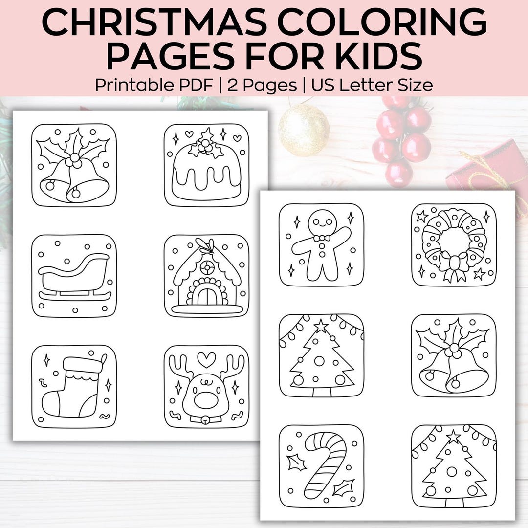 Printable Christmas Coloring Page, Holiday Coloring Pages, Countdown ...