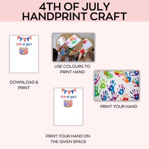 4th of July Handprint Art, Fourth of July Craft, Classroom Activity ...