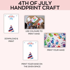4th of July Handprint Art, Fourth of July Craft, Classroom Activity ...