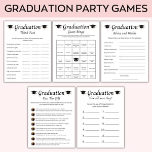 Graduation Party Games, Class of 2024 Graduation Games, College Grad ...