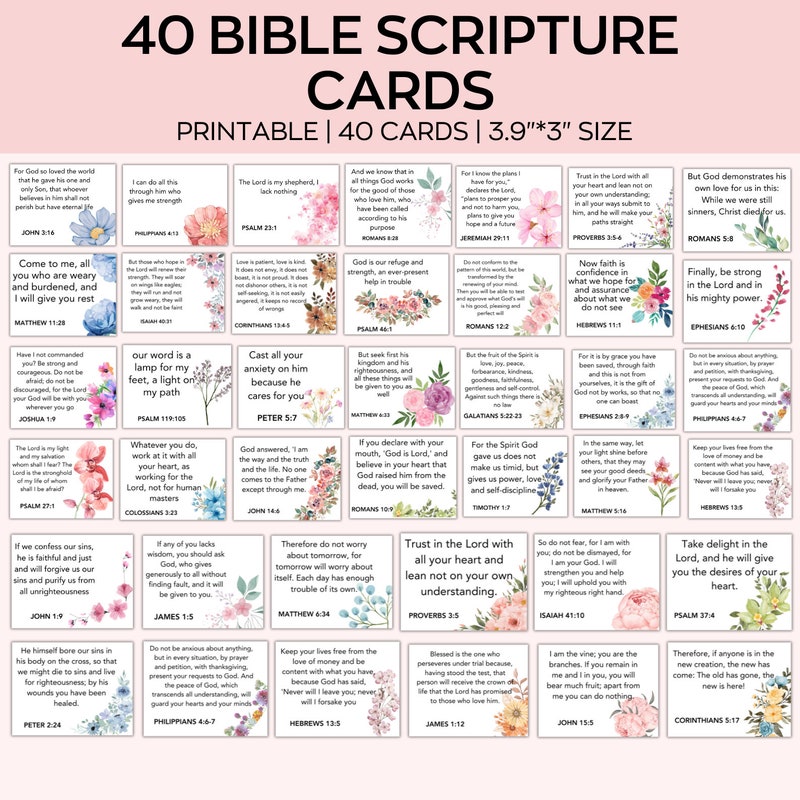 Scripture Card Pdf Files - Etsy