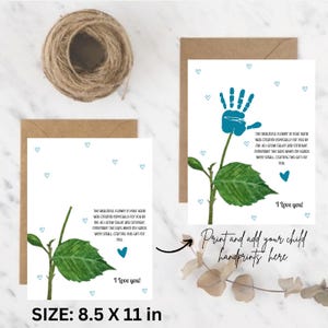 Father's Day Flower Poem Printable Card, Kids' Handprint Keepsake ...