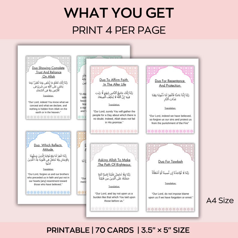 Islamic Dua Flash Cards, Dua Cards for Muslims, Digital Prayer Cards ...