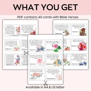 40 Bible Scripture Cards ,encouragement Bible Verse, Bible Verse Cards ...