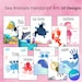 Sea Animals Handprint Art Bundle, Summer Handprint, Classroom Nursery ...