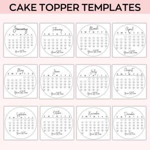 Trending Cake Calendar for Round Cake, Burnaway Cake Calneder, Custom ...