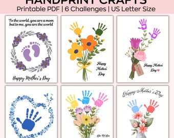 Mother's Day Printable, Mother's Day Handprint Art Mothers Day Gift ...