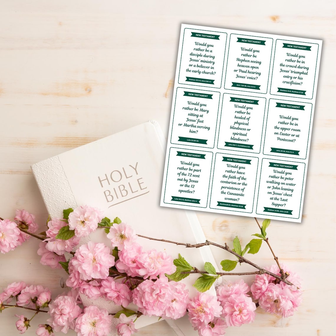 100 Printable Bible "would You Rather" Game, Old and New Testament ...