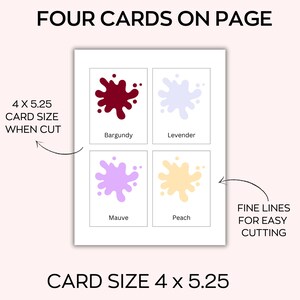 28 Colors Flash Cards, Montessori Cards Printable, Nomenclature Cards ...