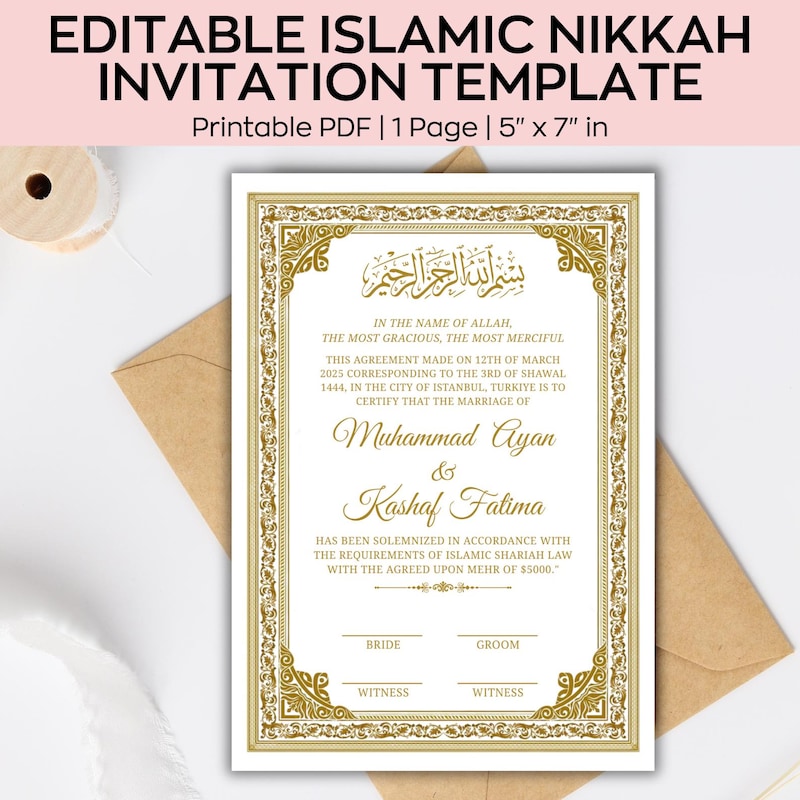 Nikah Booklet - Etsy