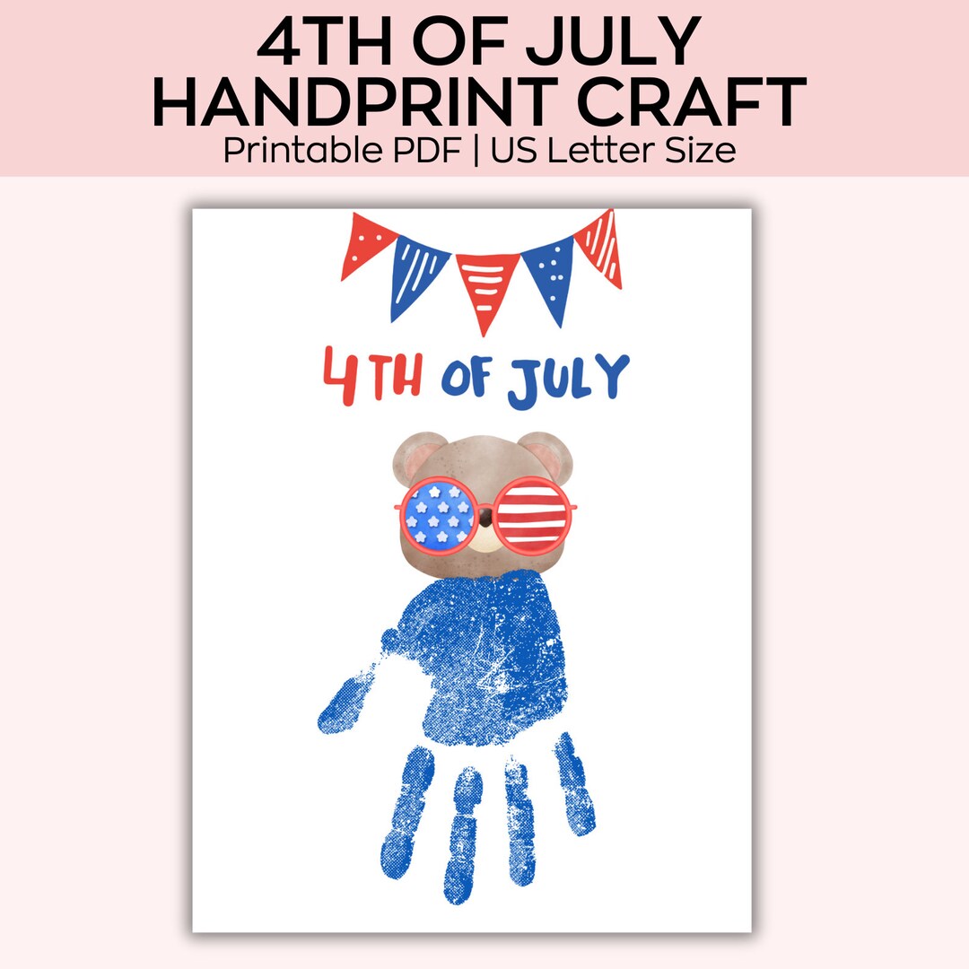4th of July Handprint Art, Fourth of July Craft, Classroom Activity ...