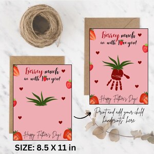 I Love You BERRY Much Handprint Art, Preschool Father's Day Craft for ...