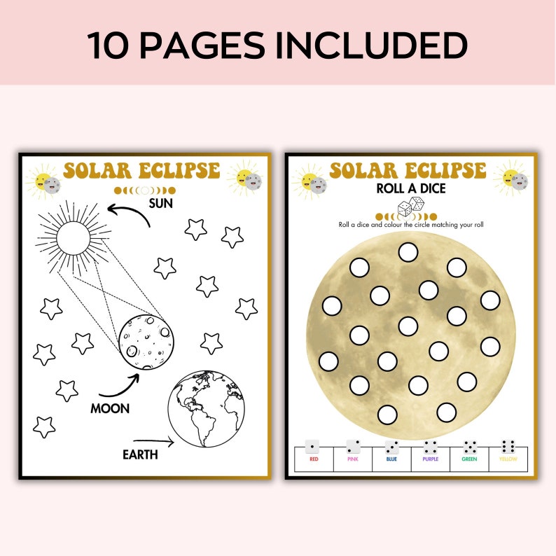 Solar Eclipse Games, Eclipse Worksheets Printable, Solar Activity Ideas ...