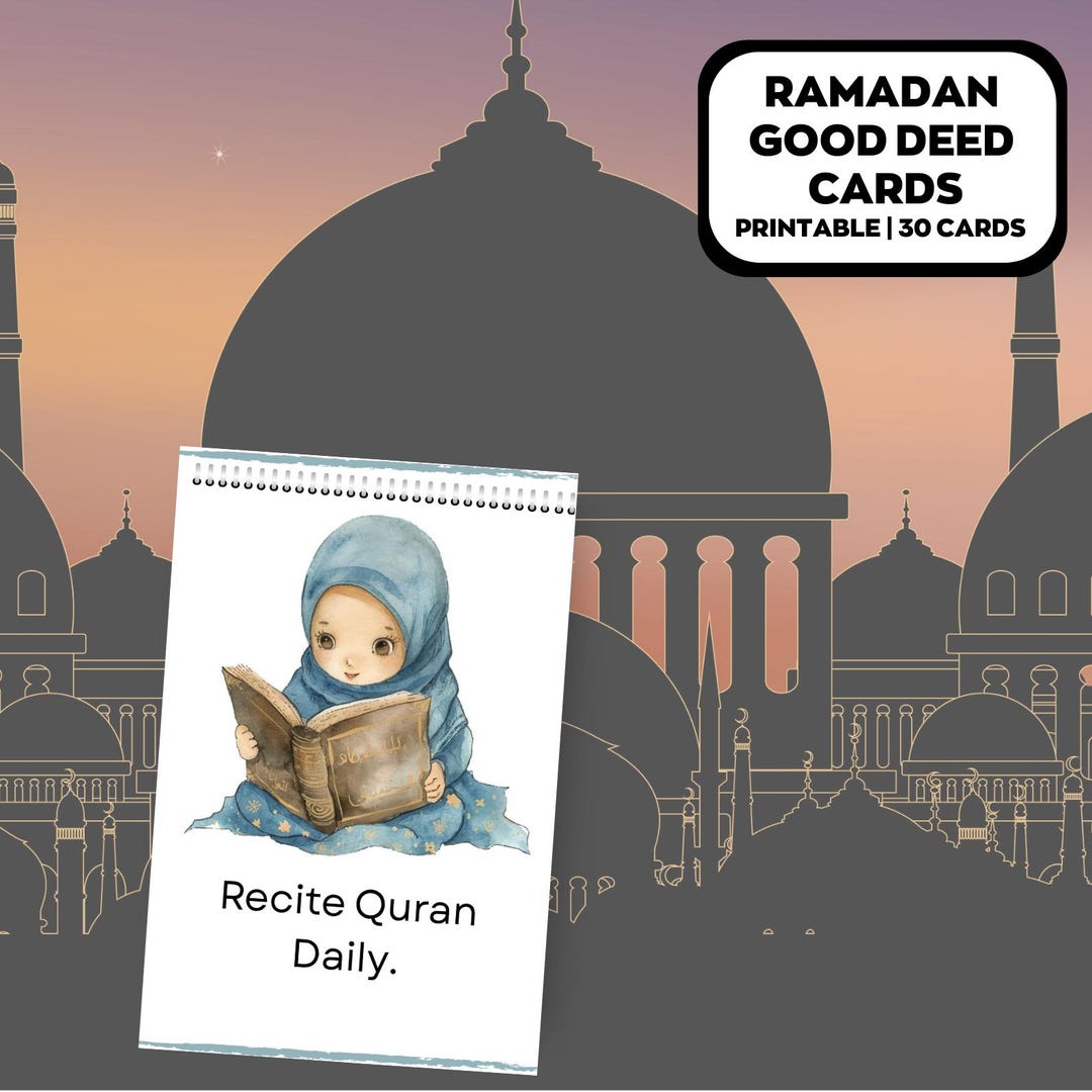 Good Deeds Cards Printable, Ramadan Cards, Ramadan Advent Cards, Kids ...