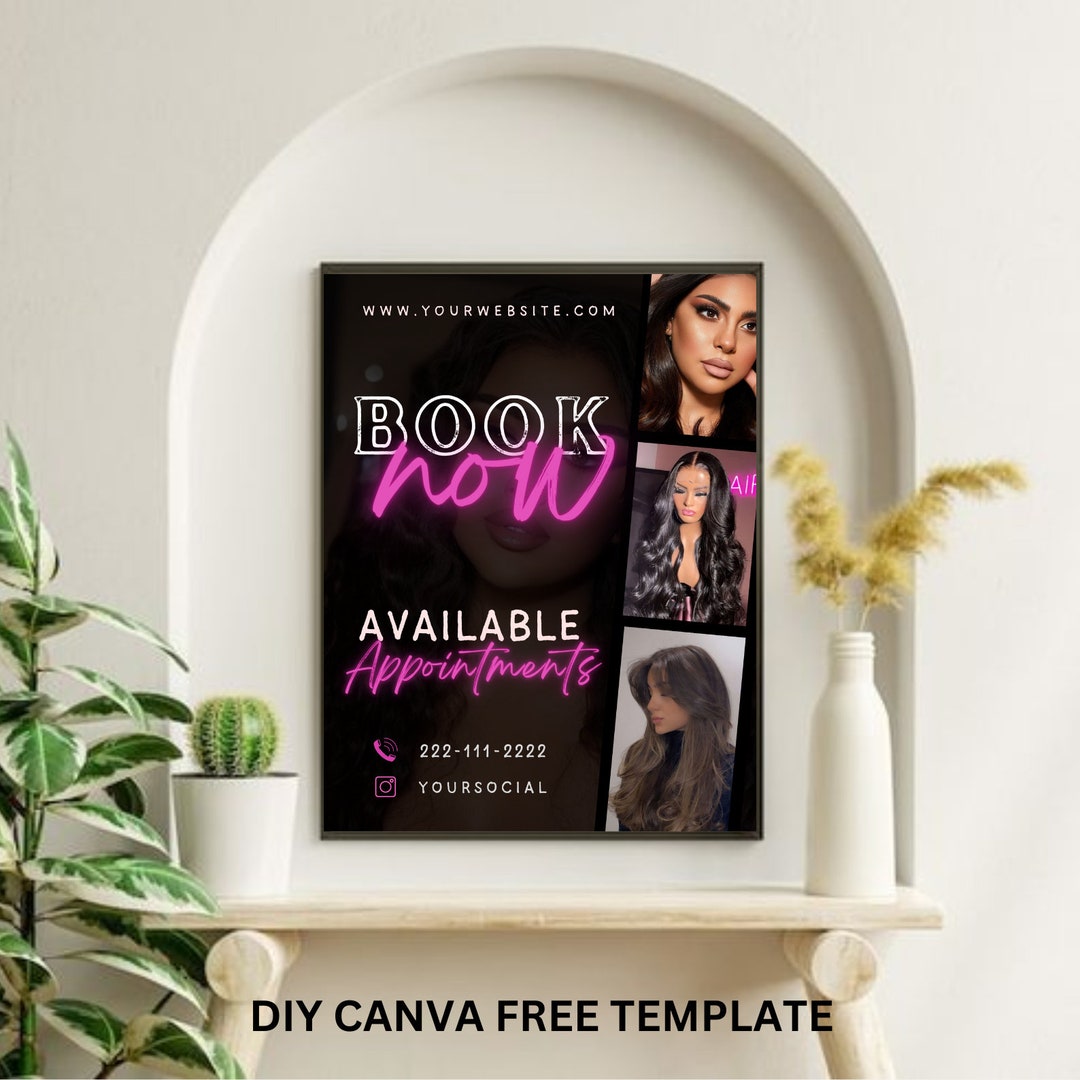 Editable Book Now Flyer, DIY Appointments Available Template, Premade ...