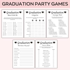 Graduation Party Games, Class of 2024 Graduation Games, College Grad ...
