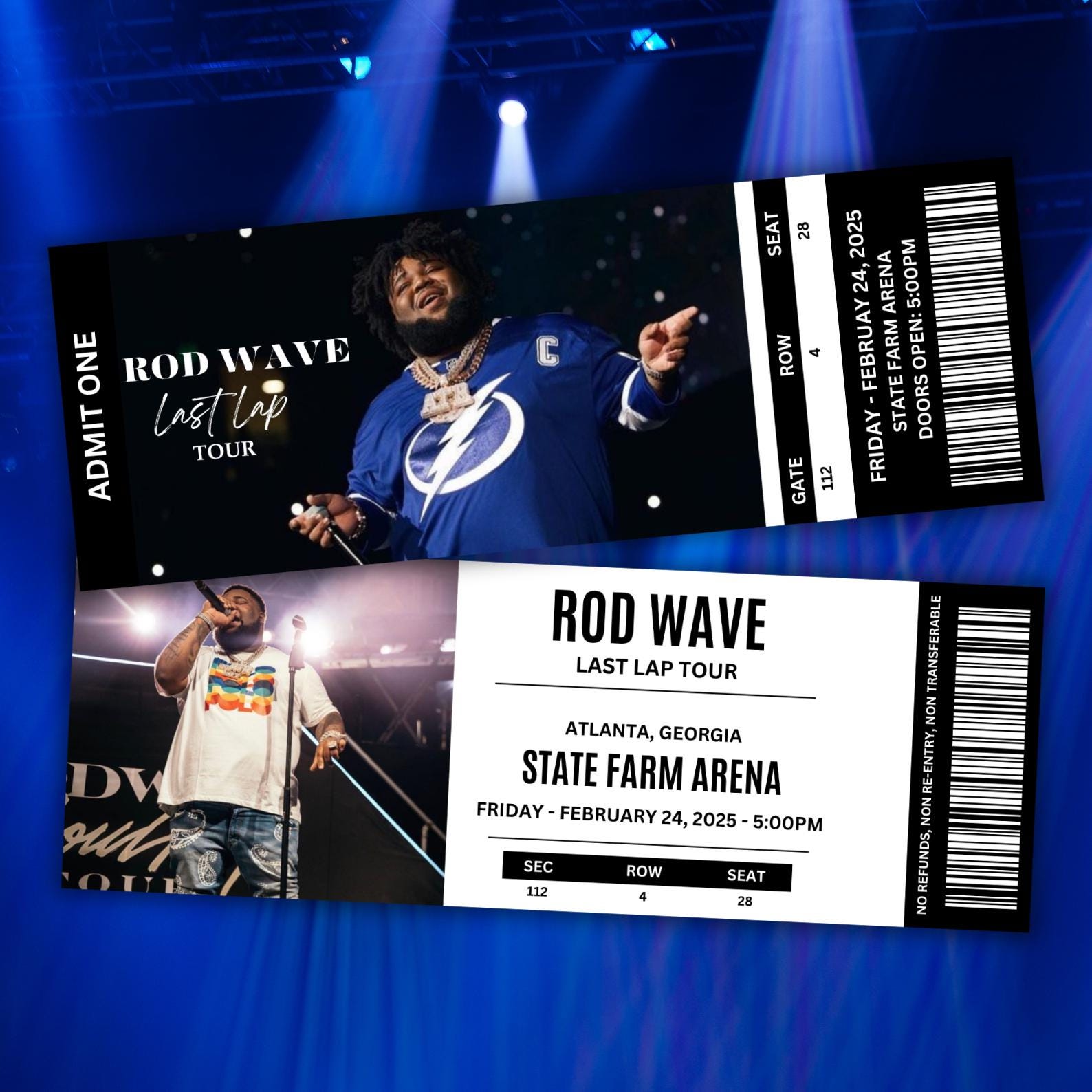 Personalized Rod Wave Last Lap Tour Concert Ticket, Concert Ticket ...