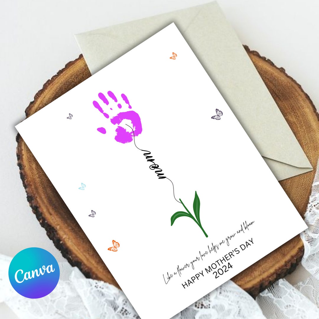 Mother's Day Handprint Printable, DIY Craft Gift for Mom - Etsy