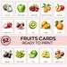 Printables Fruits Flashcards, 30 Montessori Cards, Nomenclature Flash ...