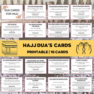 Hajj/umrah Duas Printabl, Dua Umrah Cards, Dua Cards Printable, Umrah ...