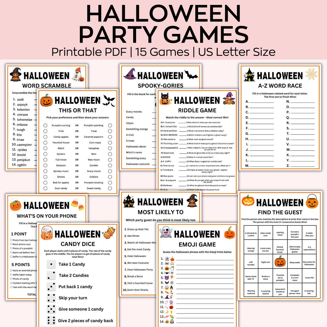 Halloween Savings Printable Bundle, Spooky Game Savings Trackers, Low ...