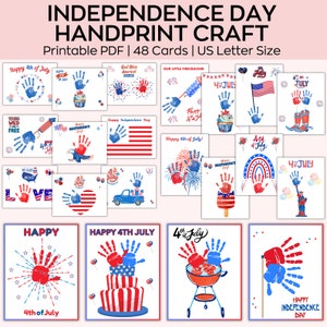 4th of July Handprint Art Bundle,fourth of July Craft,classroom ...