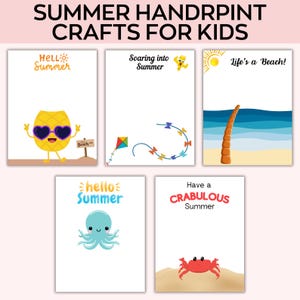 Summer Handprint Art Crafts, Summer Preschool Activity, Handprint Poem ...