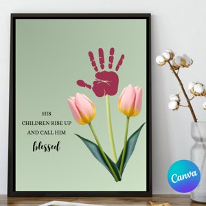 Christian Father's Day Gift, Handprint Art, Father's Day Handprint ...