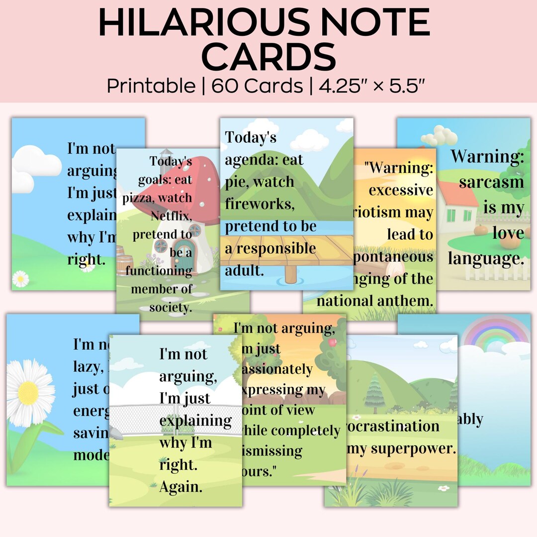 Funny Cards, Hilarious Notecards, Blank Inside Unique Cards, Kitschy ...
