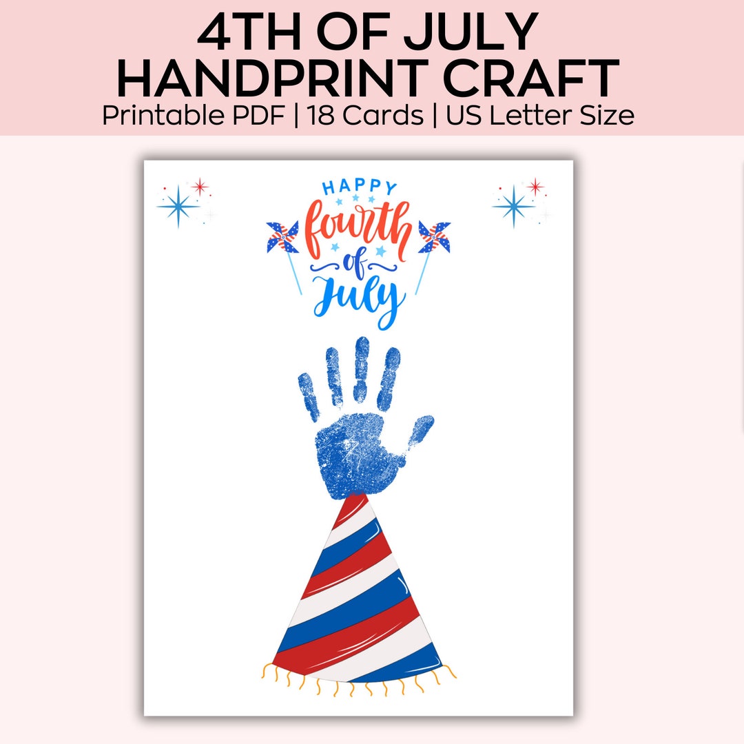 4th of July Handprint Art, Fourth of July Craft, Classroom Activity ...
