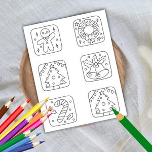 Printable Christmas Coloring Page, Holiday Coloring Pages, Countdown ...