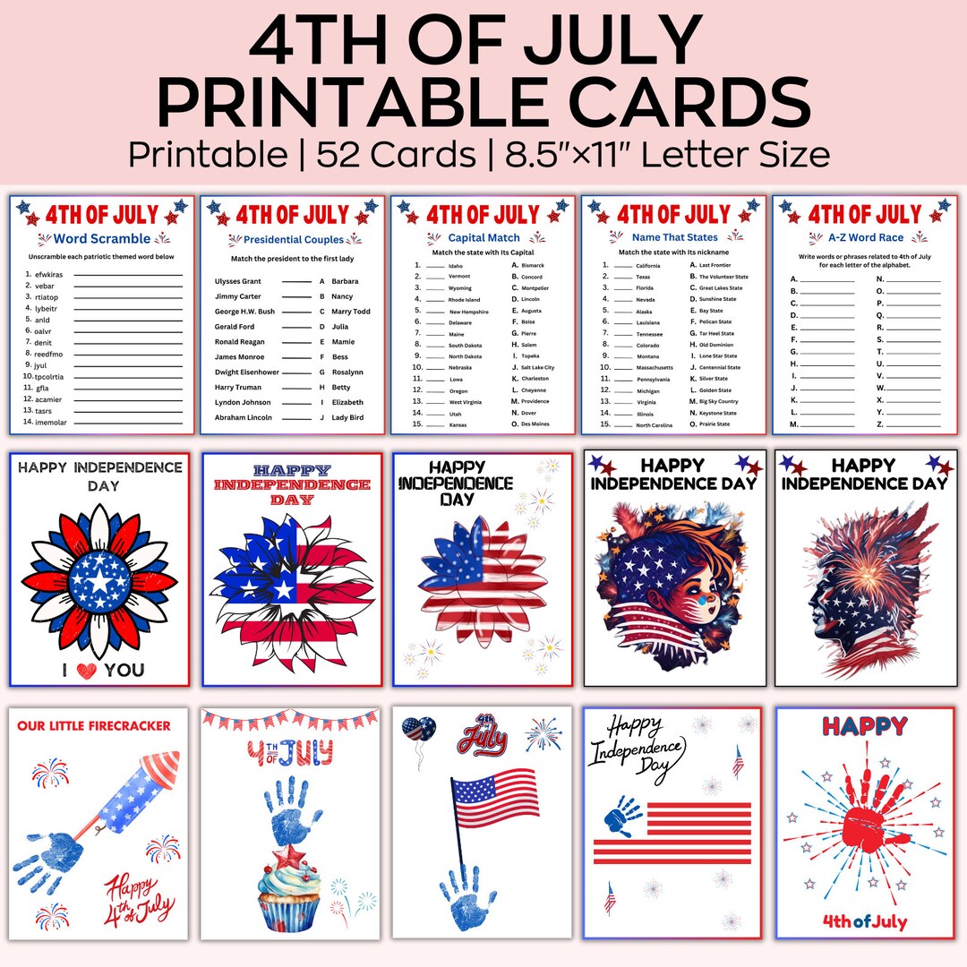 4th of July Handprint Art Mega Bundle, Fourth of July Craft, Classroom ...