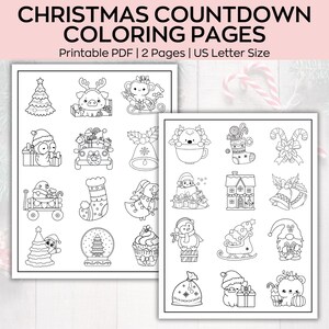 Printable Christmas Coloring Pages, Holiday Coloring Pages, Countdown ...