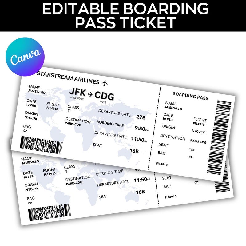 Cat Ticket Printable - Etsy UK