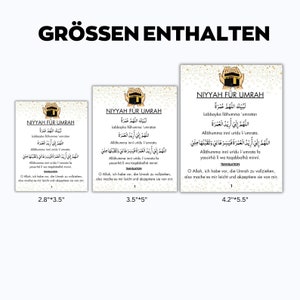 Umrah Duas Printable, German Umrah Cards, Dua Cards Printable, Umrah ...