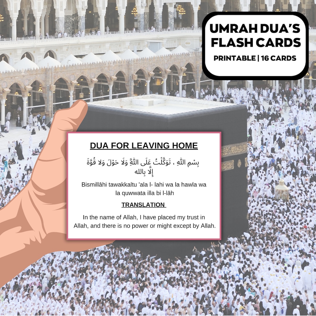 Hajj/umrah Duas Printabl, Dua Umrah Cards, Dua Cards Printable, Umrah ...