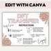 Editable Dtf Transfer Instruction Card, Canva Template,direct to ...