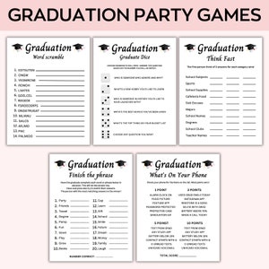Graduation Party Games, Class of 2026 Graduation Games, College Grad ...