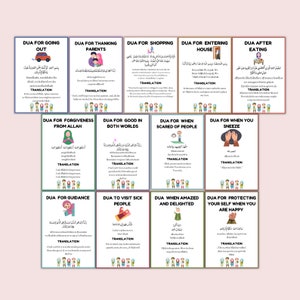 Kids Dua Cards, Islamic Kids Printables, Duas for Kids, Children Dua ...