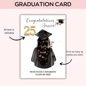 PERSONALIZED GRADUATION Card for Class of 2025, Congratulations ...