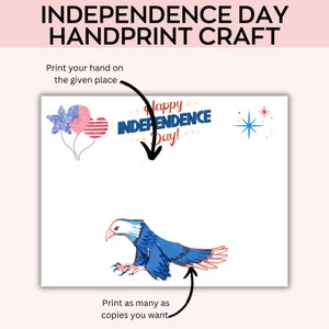 4th of July Handprint Art, Fourth of July Craft, Classroom Activity ...