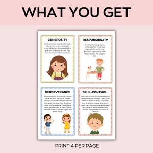 Kids Moral Values Flashcards, Acceptance and Commitment Therapy ...