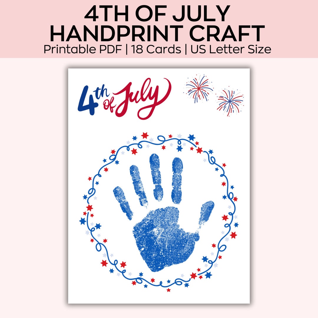 4th of July Handprint Art, Fourth of July Craft, Classroom Activity ...