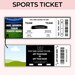 Editable Football Ticket, Football Game Ticket Gift, Way to Gift ...