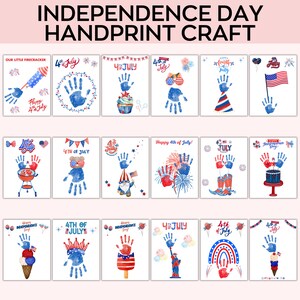 4th of July Handprint Art Bundle, Fourth of July Craft,classroom ...