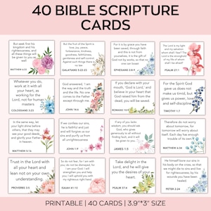 40 Bible Scripture Cards ,encouragement Bible Verse, Bible Verse Cards ...
