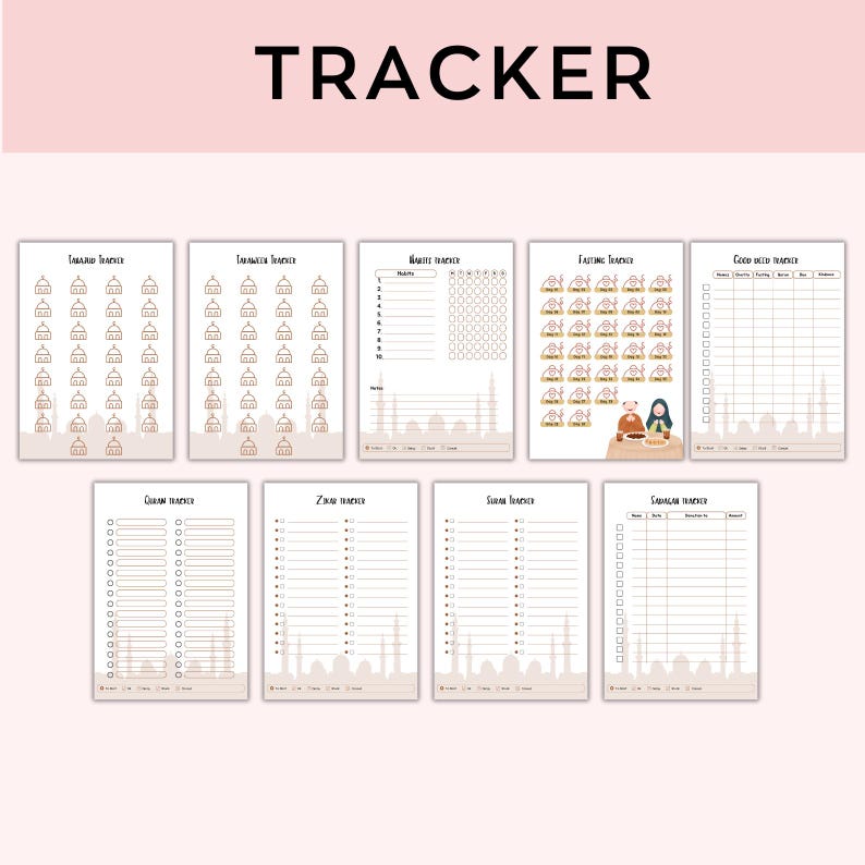 Ramadan Planner Printable, Ramadan Journal, Muslim Planner Digital ...