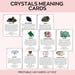 40 Editable Crystal Meaning Cards, Printable Gemstone Meaning Cards ...