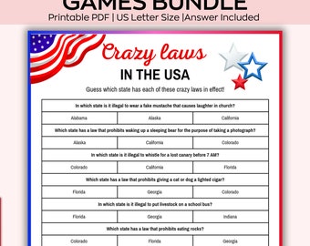 Printable 4th of July Games, Independence Day Games, 4th of July Picnic ...