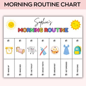 Routine Flip Chart, Morning Routine, Bedtime Routine, Kids Routine ...